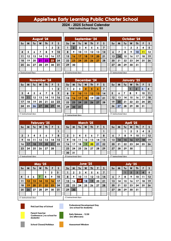 Our Calendar — AppleTree Institute