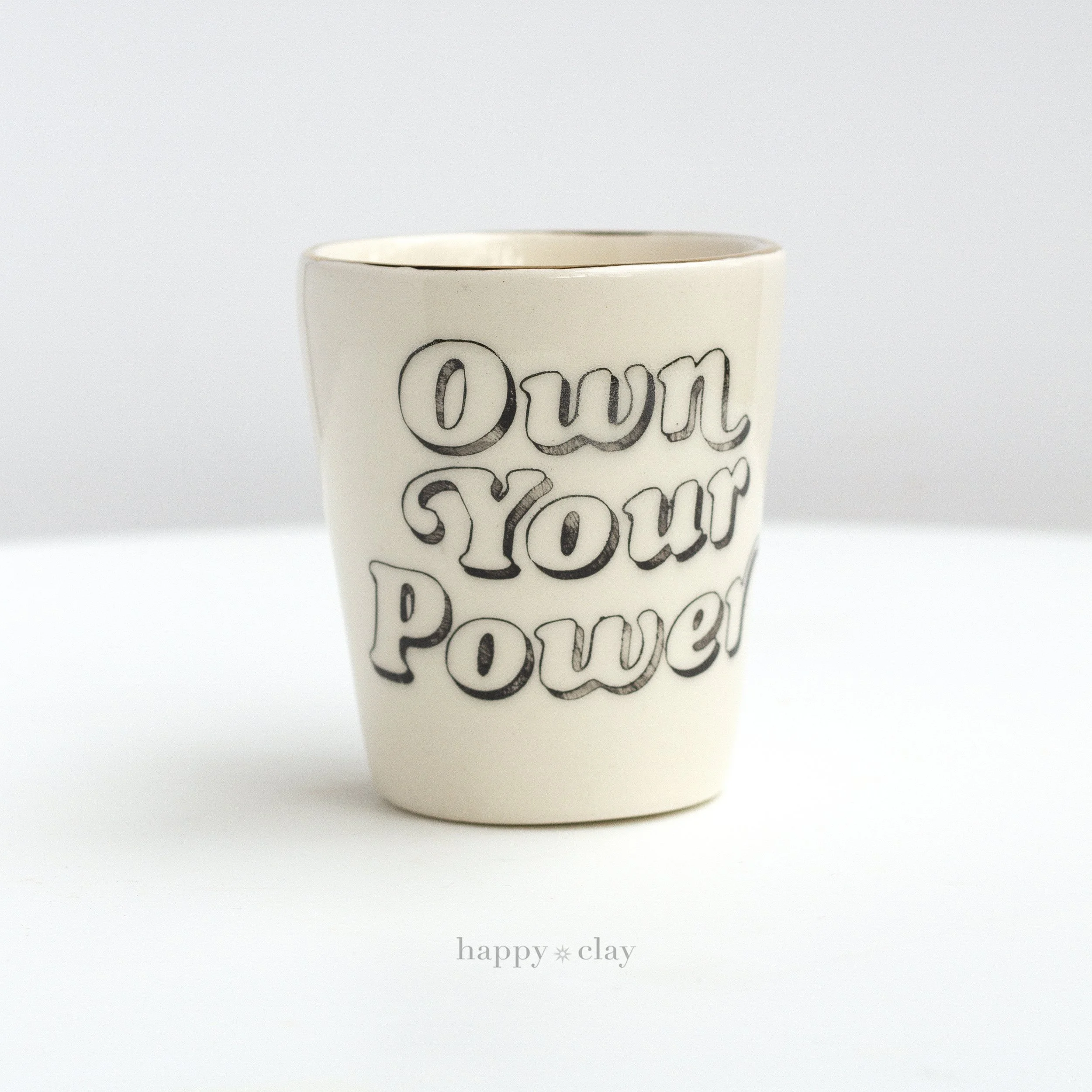 Handmade functional statement pottery — Happy Clay