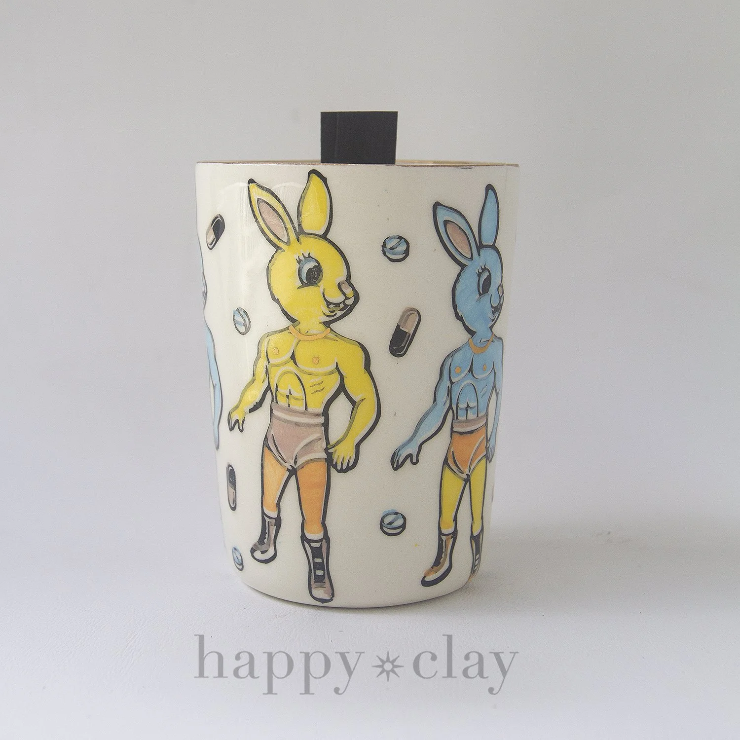 Handmade functional statement pottery — Happy Clay