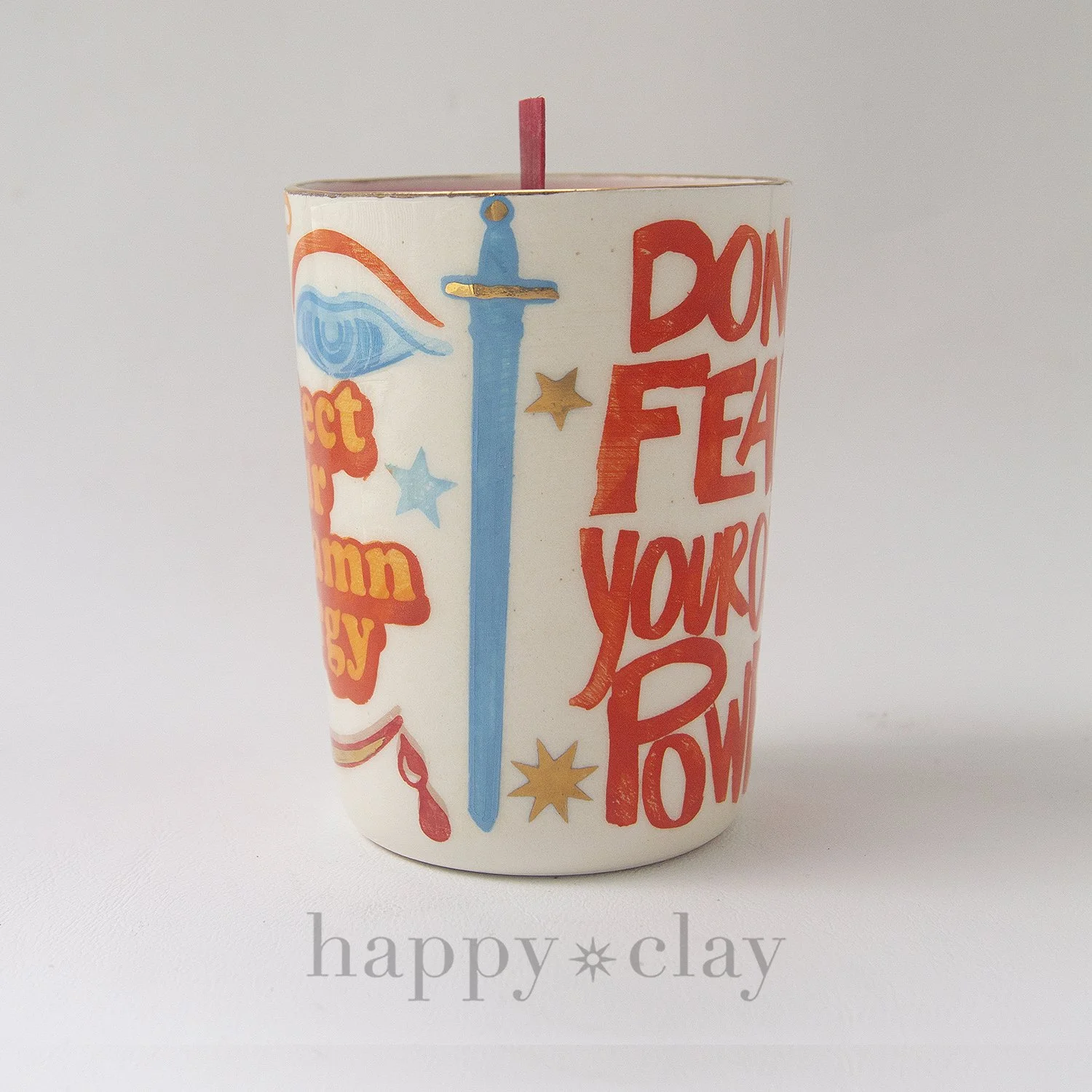 Handmade functional statement pottery — Happy Clay