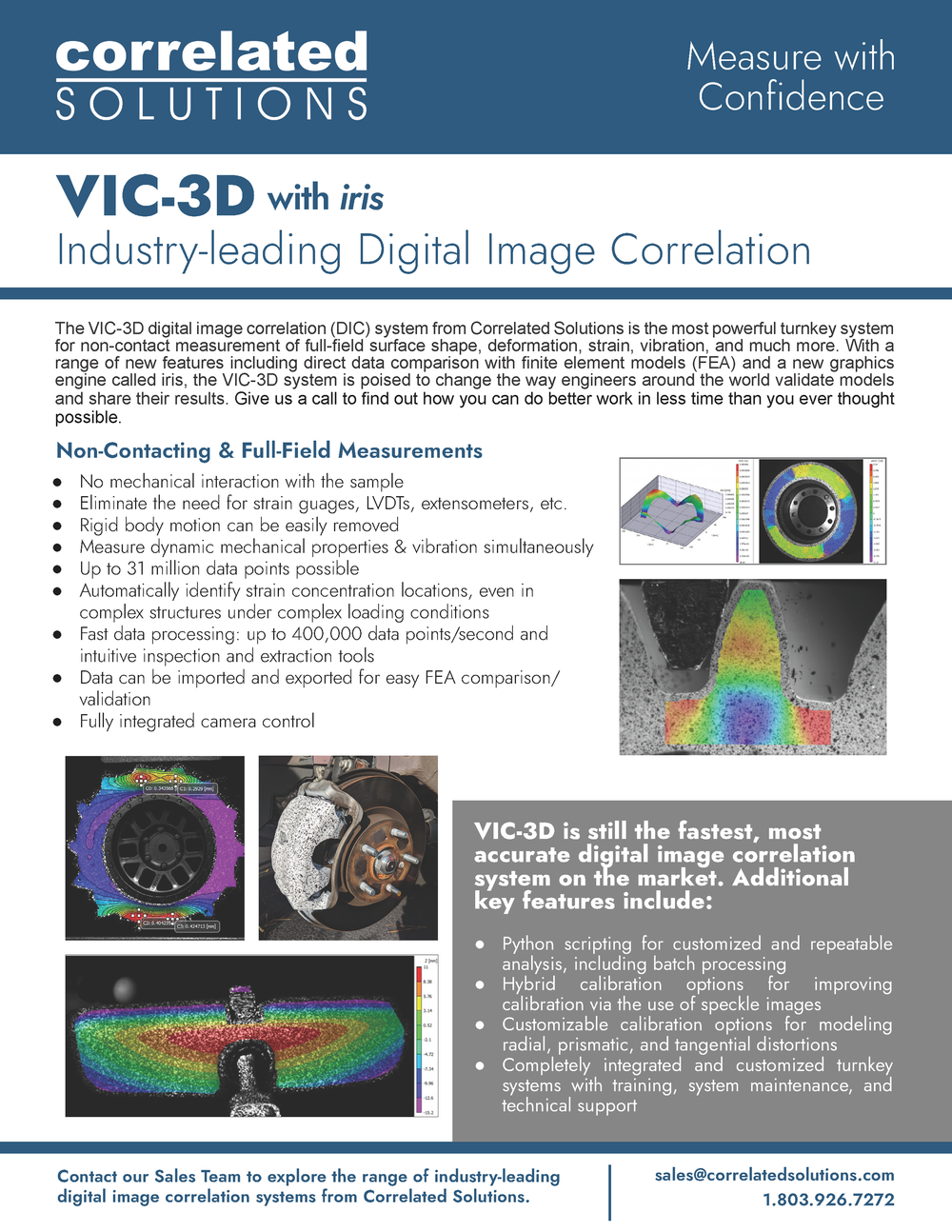 VIC-3D Quasi-Static — Correlated Solutions Digital Image Correlation