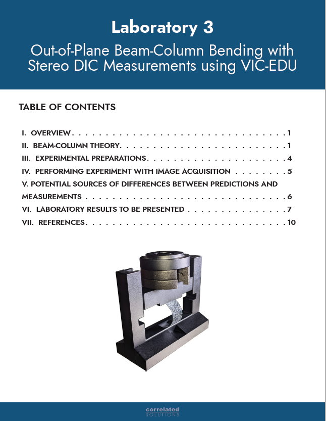 VIC-EDU — Correlated Solutions Digital Image Correlation