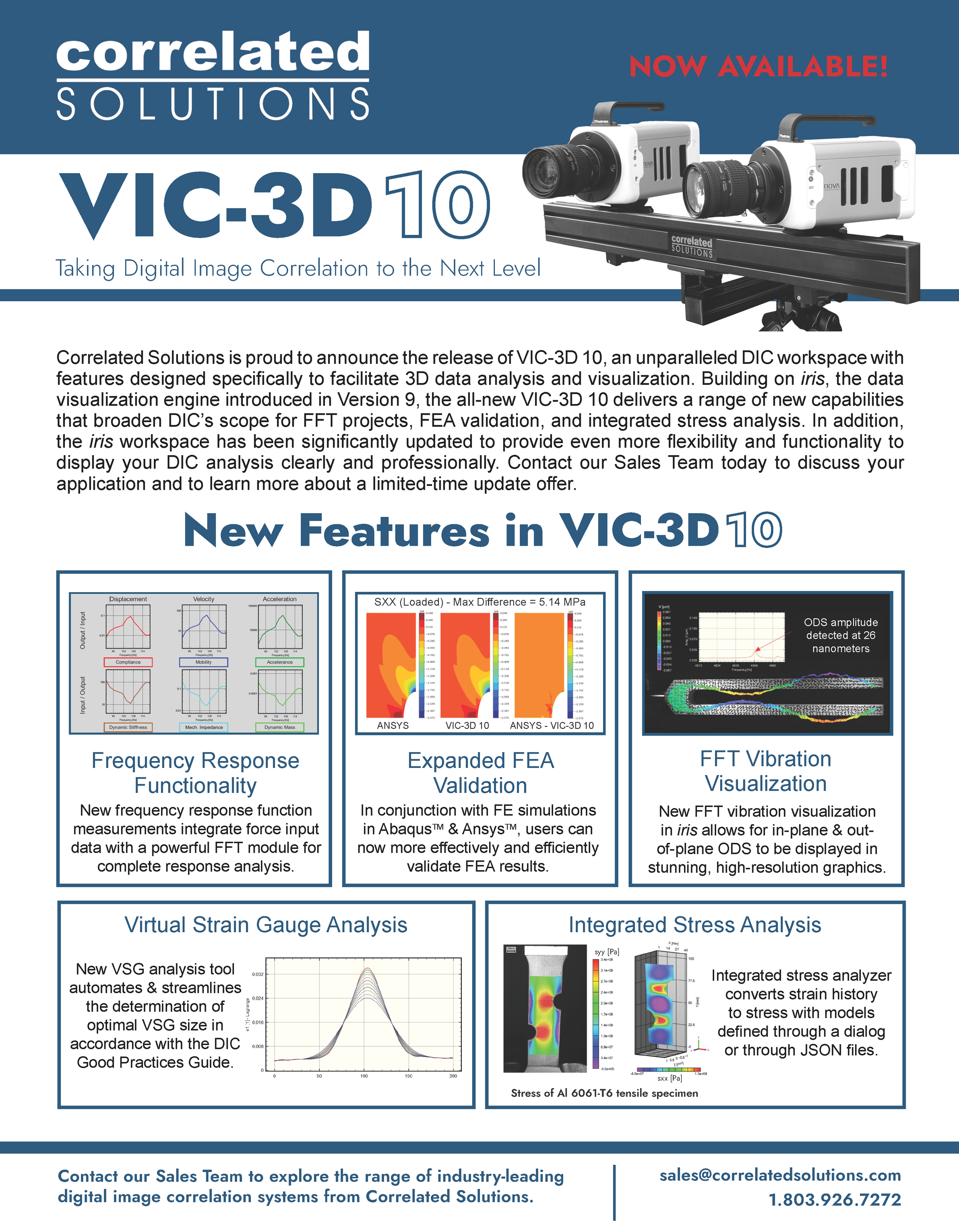 Announcing VIC-3D 10 — Correlated Solutions Digital Image Correlation