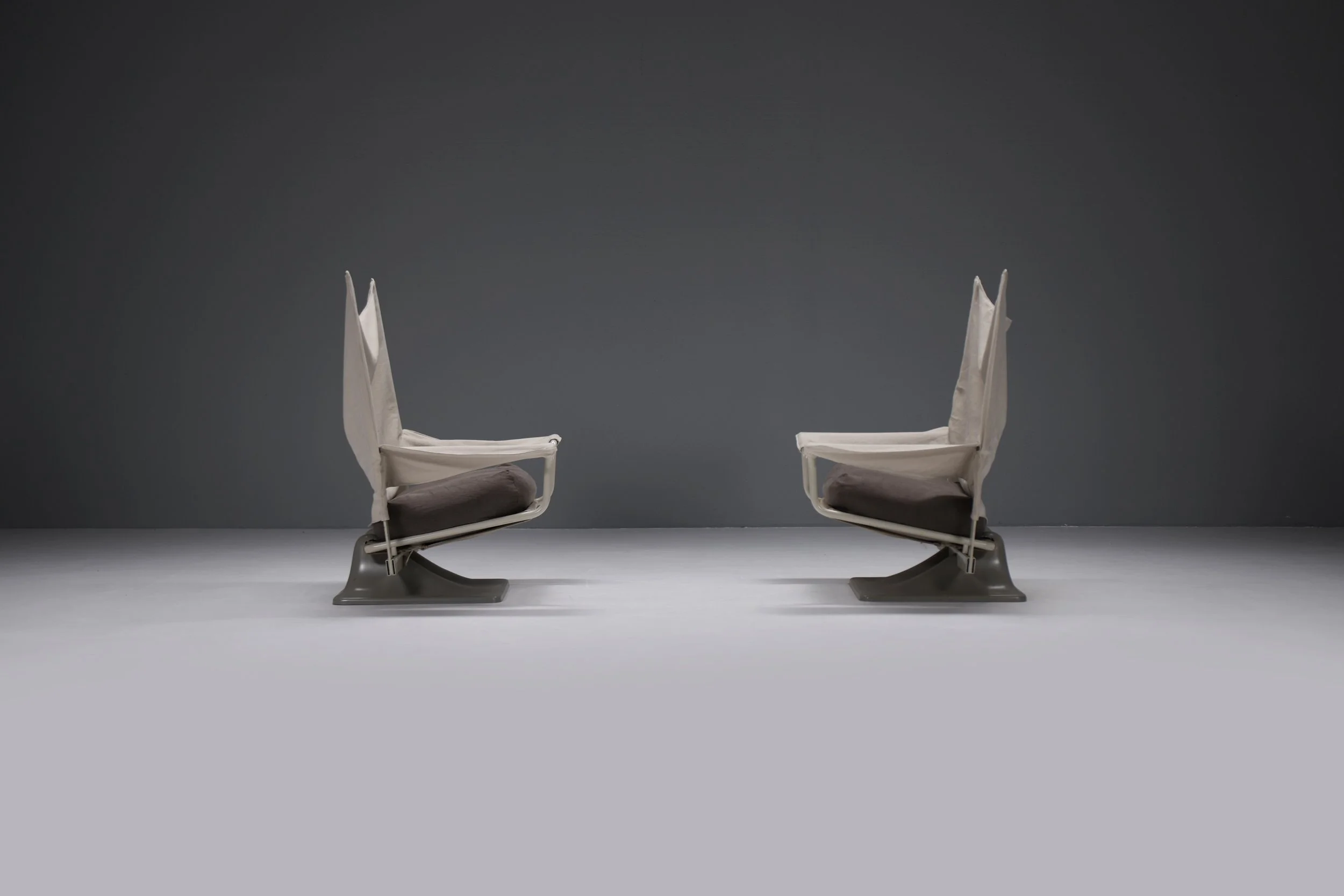 AEO Armchairsin Linen by Paolo Deganello for Cassina 1978 Aera Lab ...