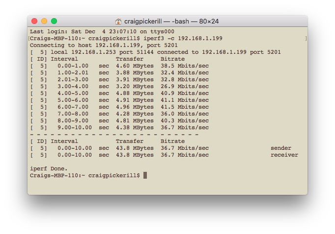 iperf3 - Terminal — The Apple Geek