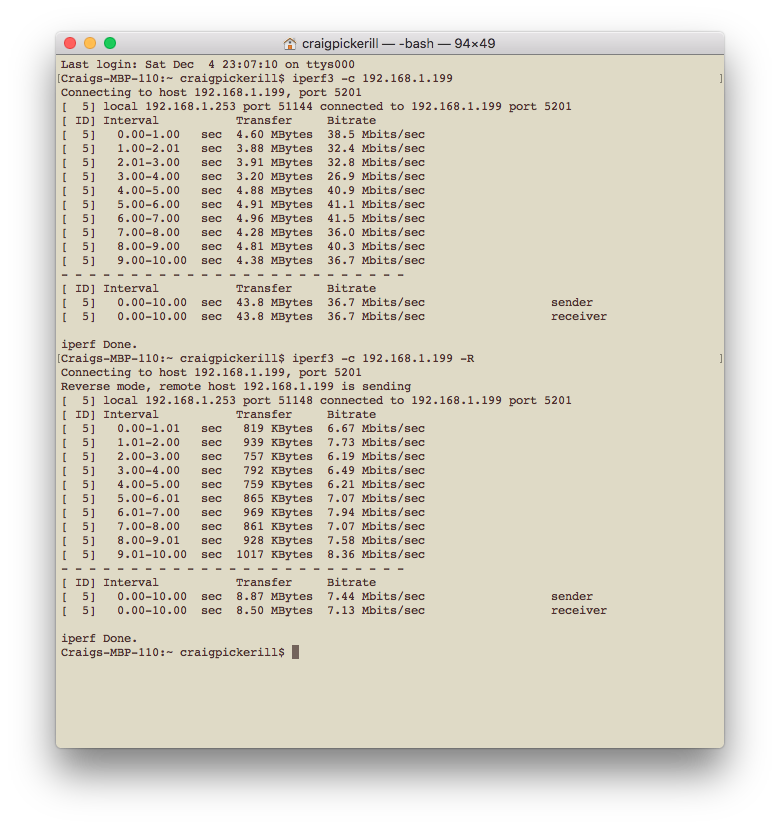 iperf3 - Terminal — The Apple Geek