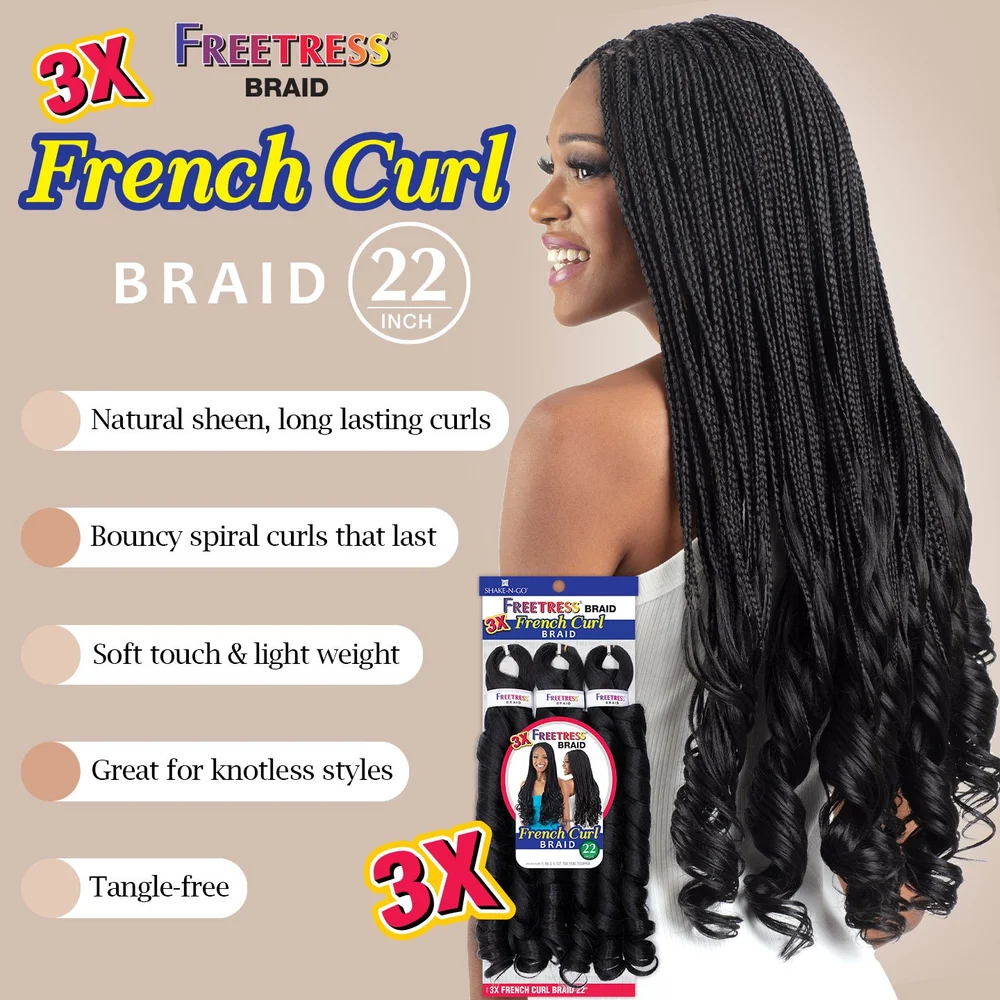 3X FRENCH CURL BRAID 22" — Shake-n-go