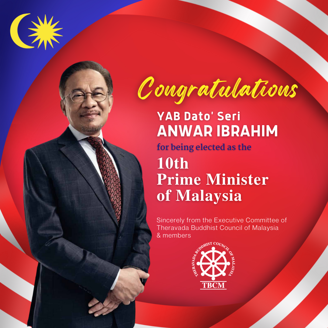 Congratulations YAB Dato' Seri Anwar — Theravada Buddhist Council of ...