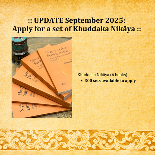 Apply for a set of Nikaya (CLOSED 23 OCT 2025) — Theravada Buddhist ...
