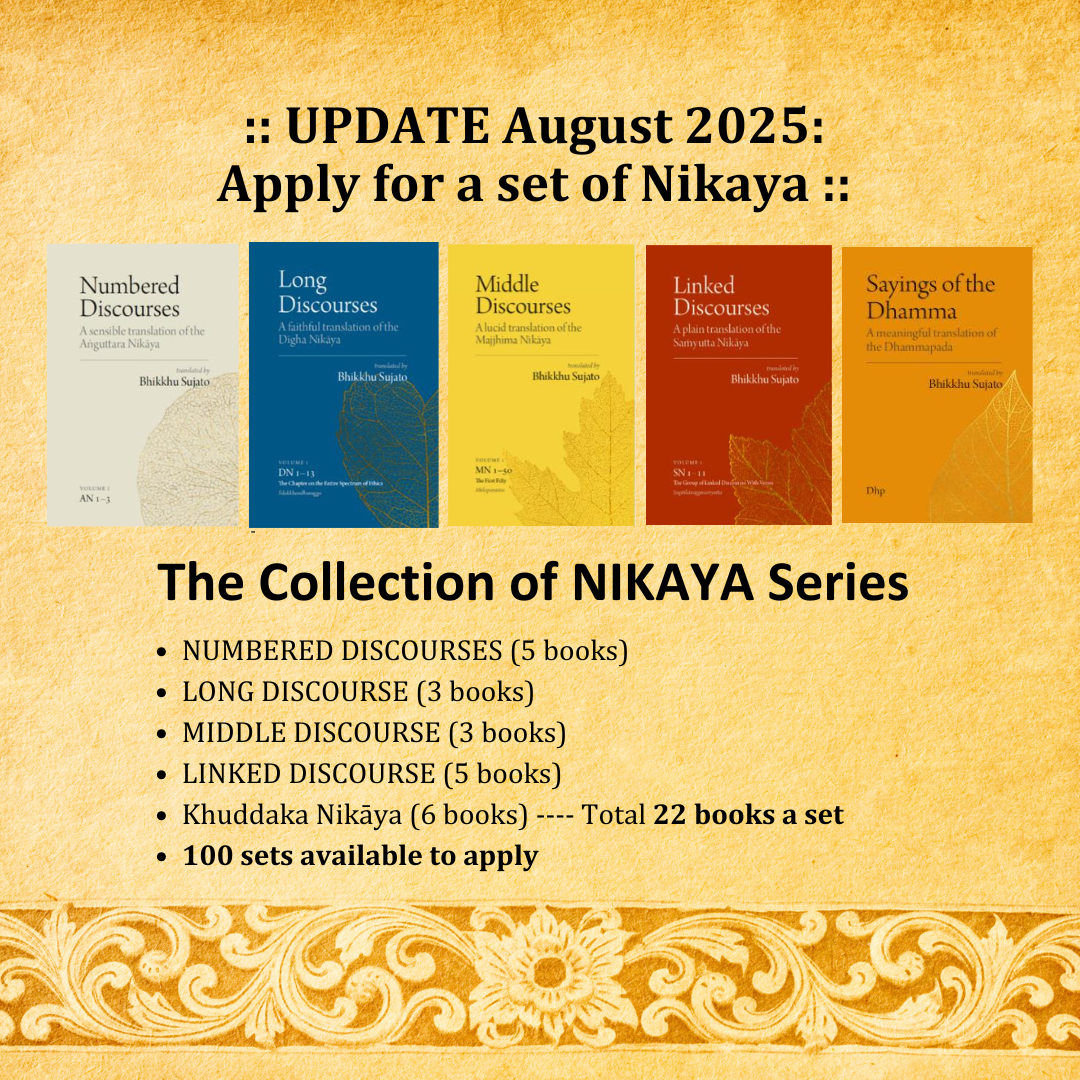 Apply for a set of Nikaya (CLOSED 23 OCT 2025) — Theravada Buddhist ...