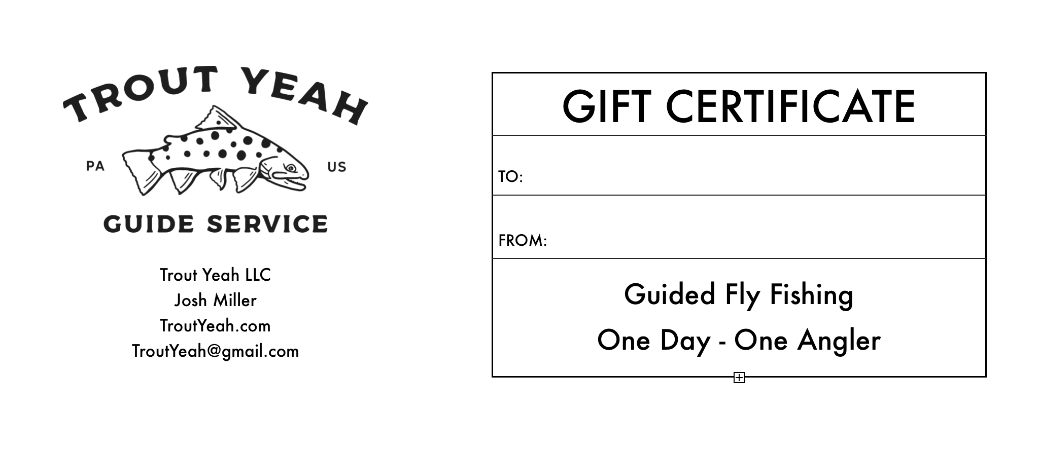 Fishing Gift Certificate Template