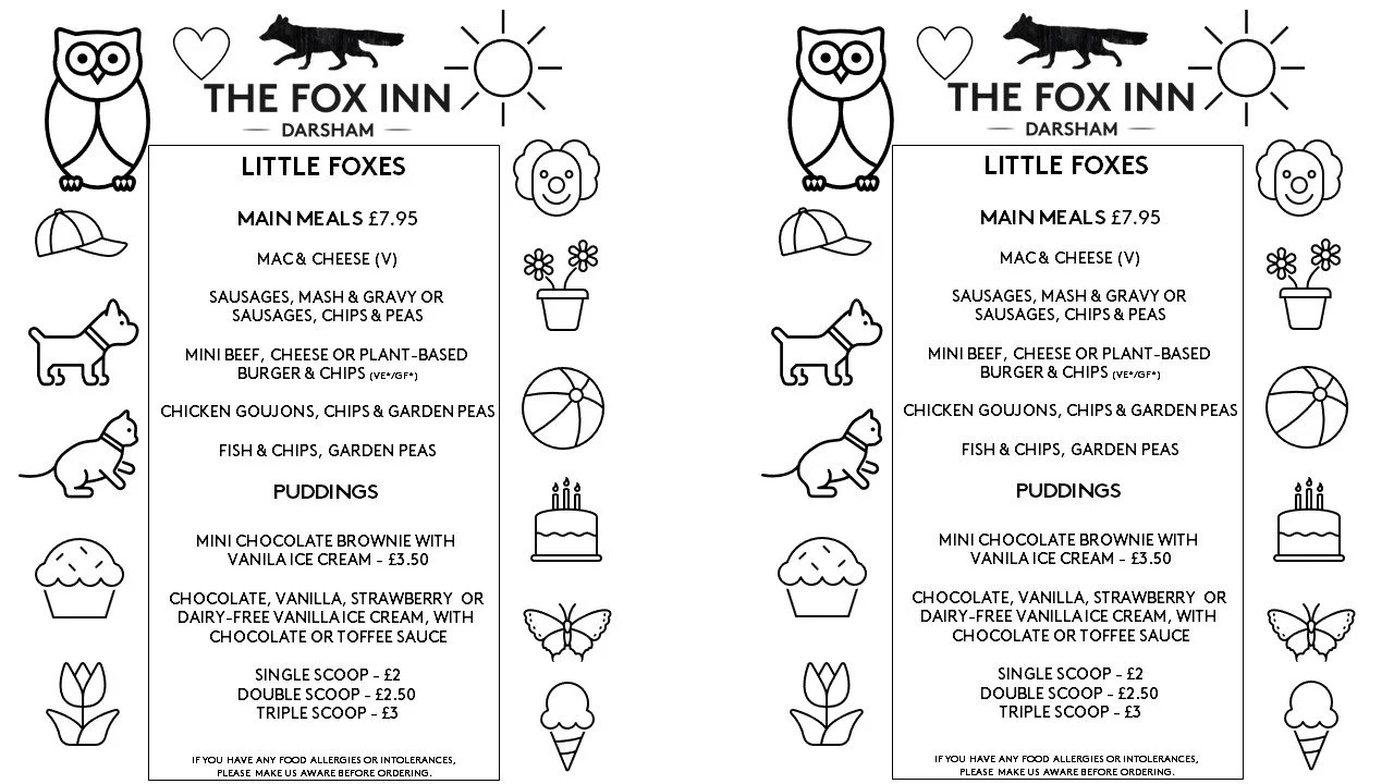 Food & Drink — The Fox Inn - Darsham