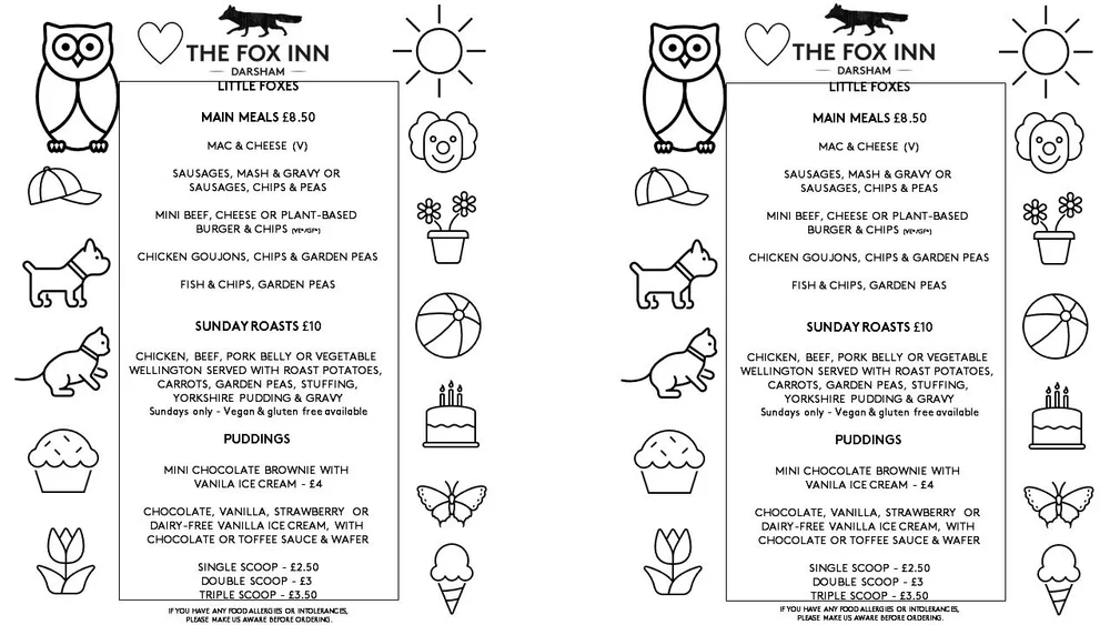 Food & Drink — The Fox Inn - Darsham