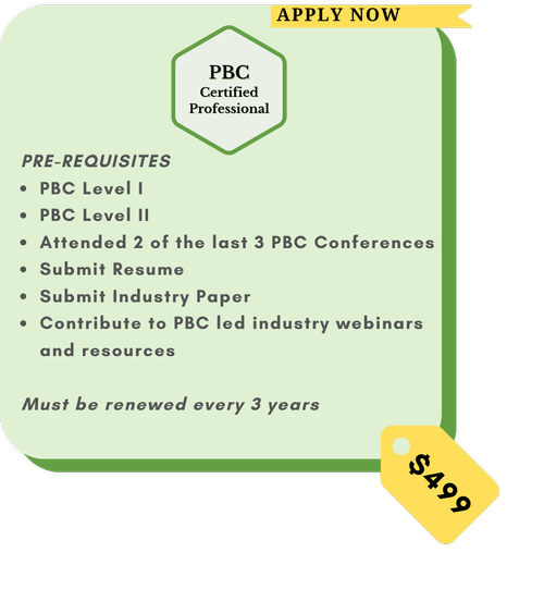 PBC Certified Professional — PBC Conference