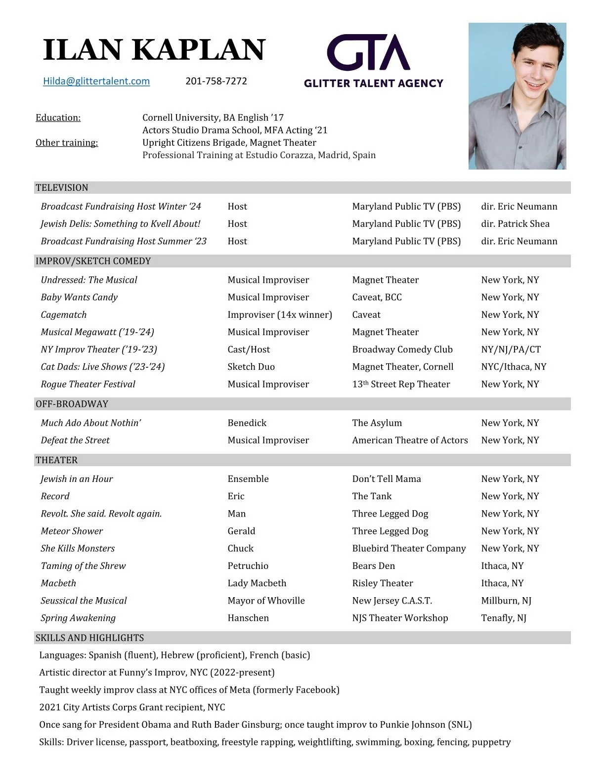 Resume — Ilan Kaplan