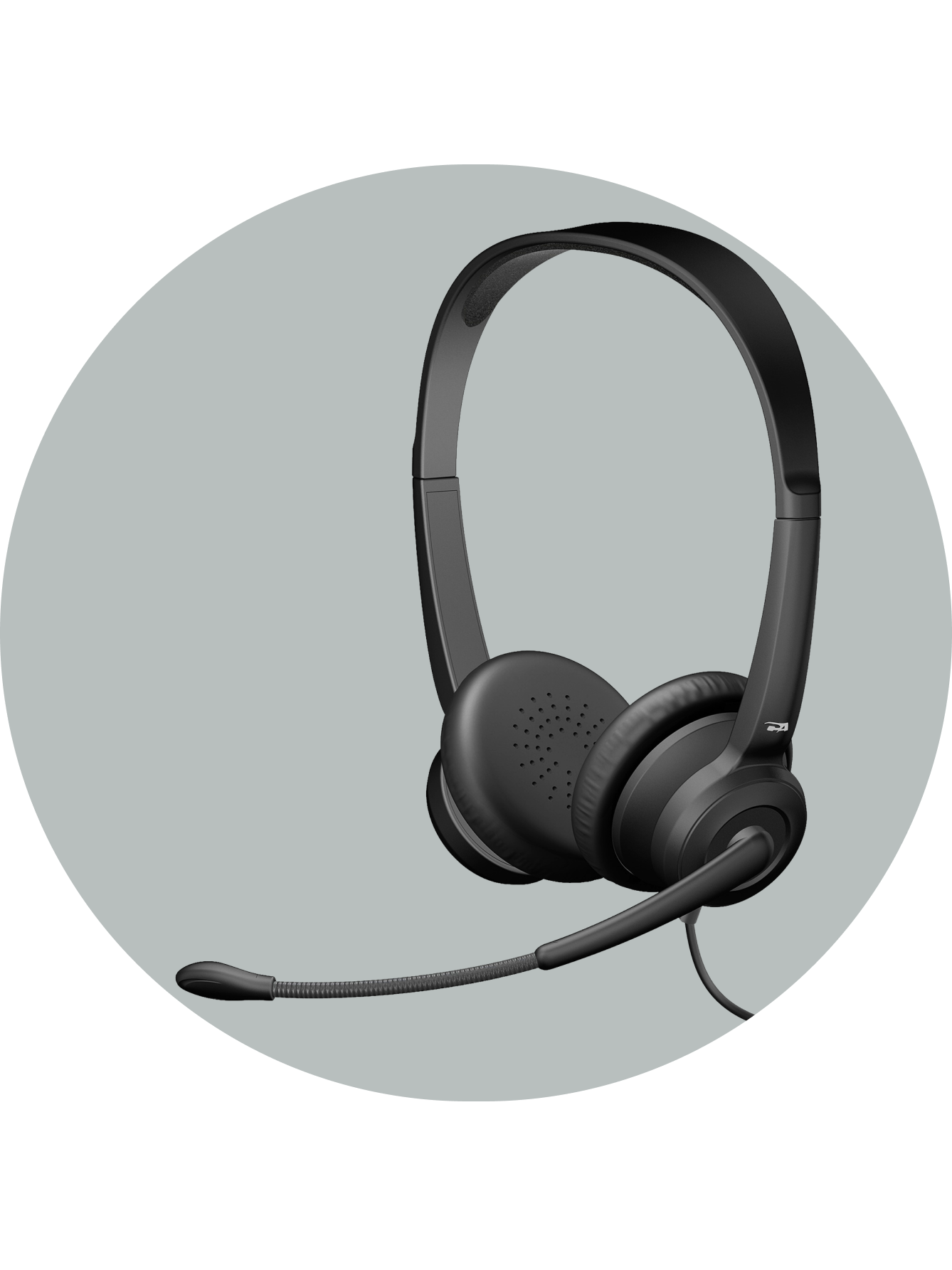 AC-204ENC II Stereo USB Call Center Headset with ENC — Cyber Acoustics