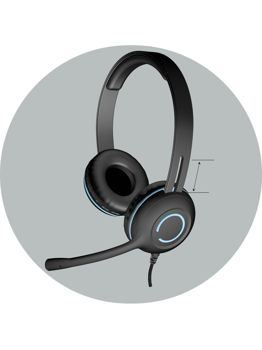 AC-5002 Stereo Headset with 3.5mm Combo Plug Connectivity — Cyber Acoustics
