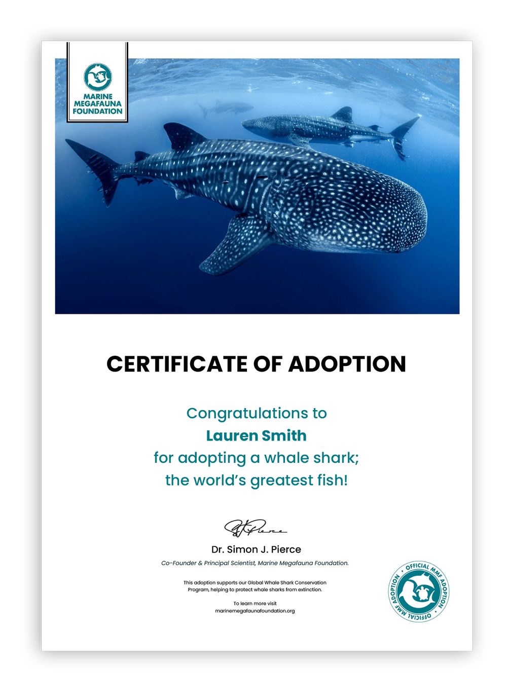 Adopt a Whale Shark - A Whale Shark Adoption is the perfect Gift for ...