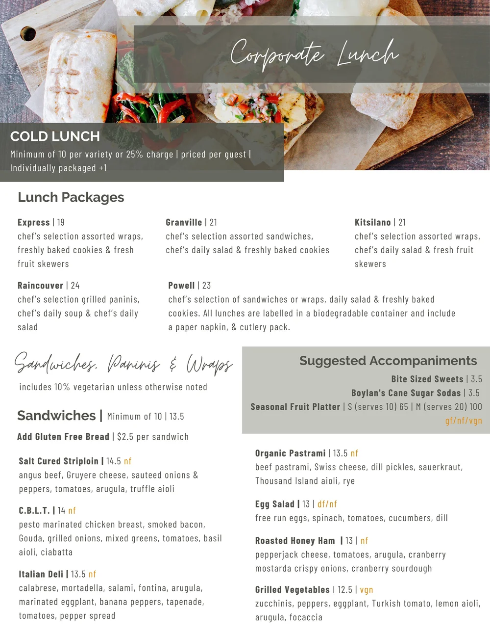 Lunch — Peake Catering