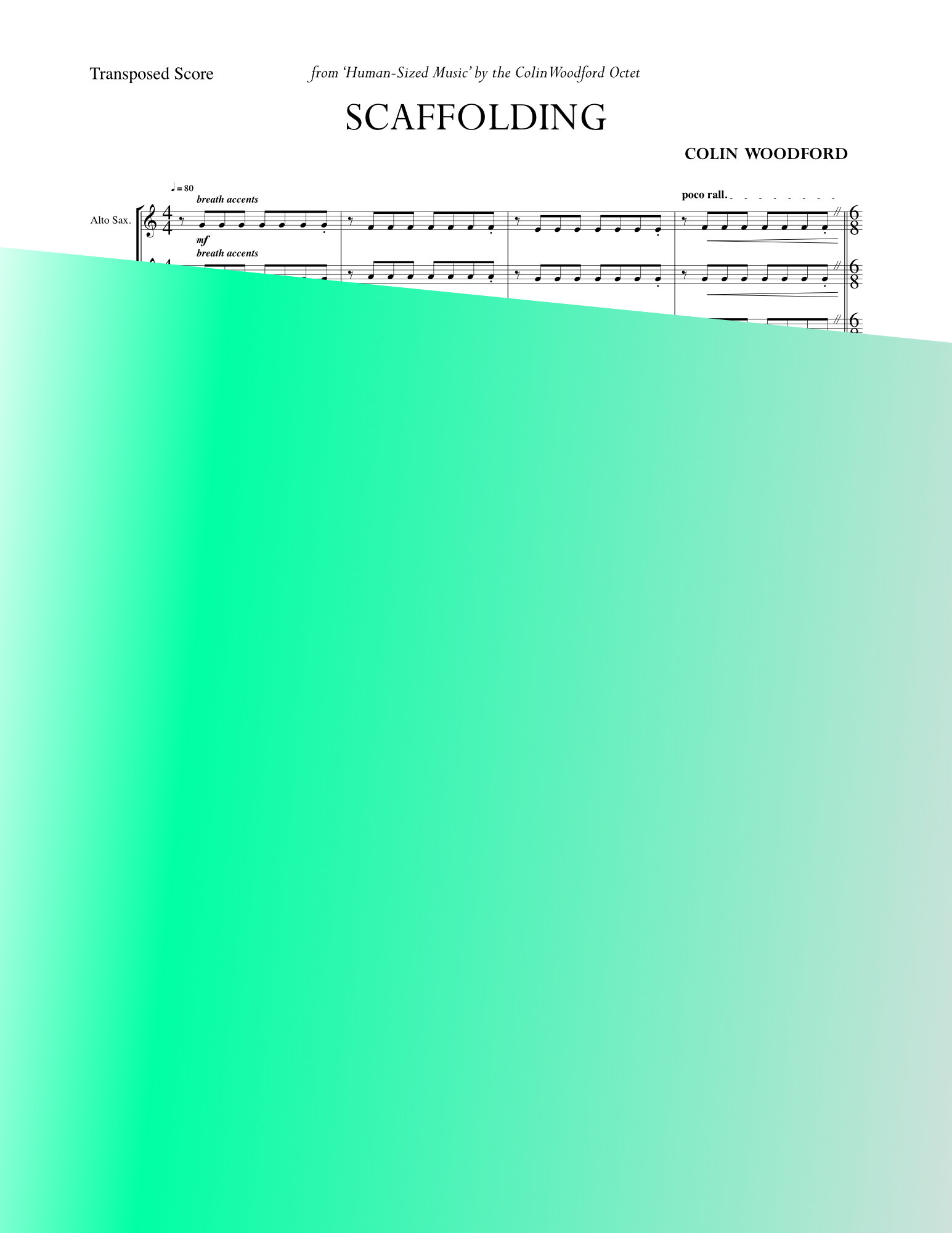 Scaffolding - Octet Score — Colin Woodford Music
