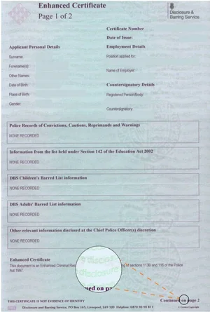 What is a DBS Certificate? — Personnel Checks