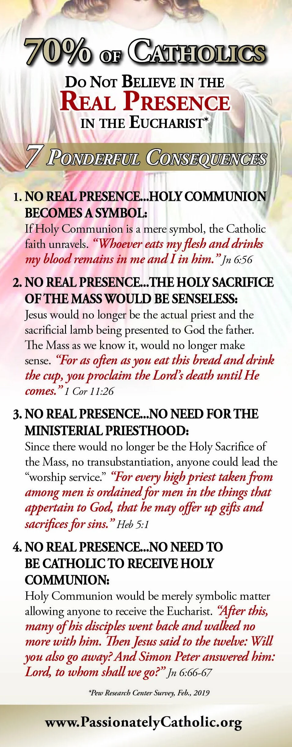 70% of Catholics Do Not Believe in the Real Presence in the Eucharist ...