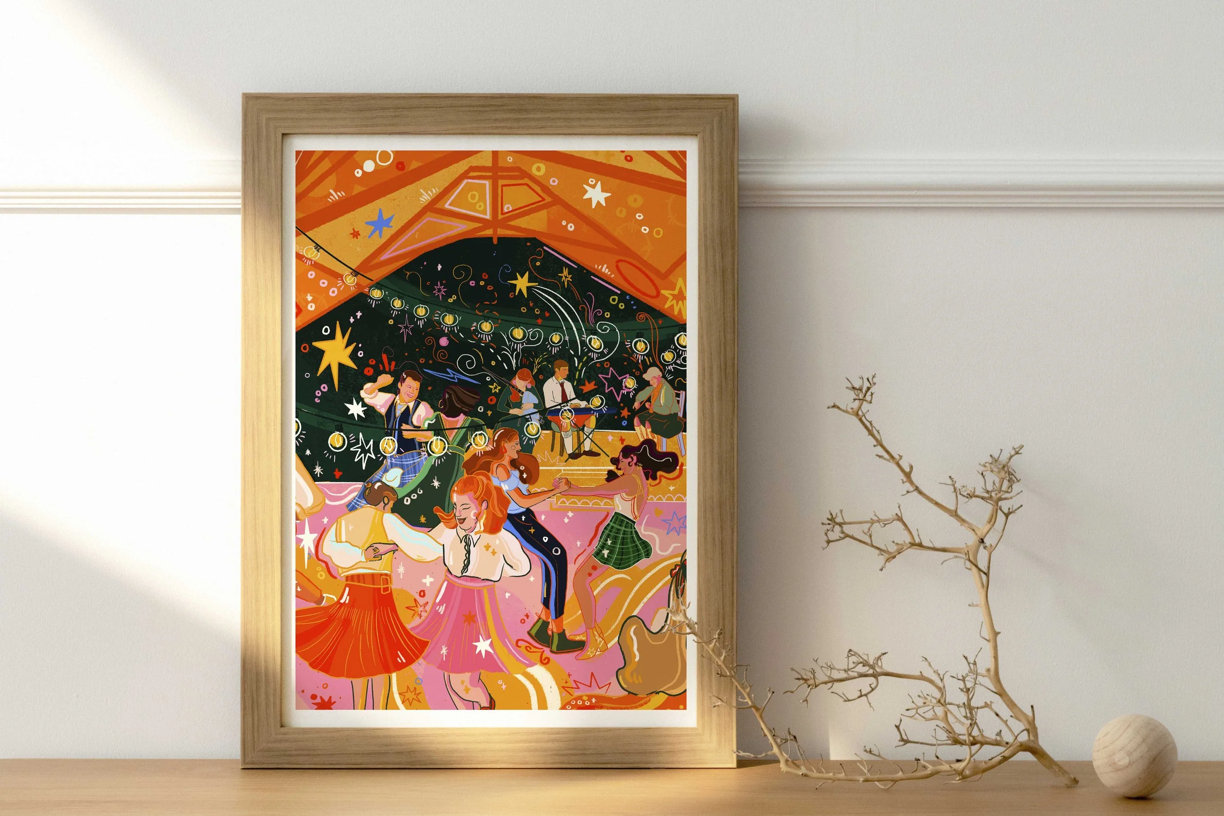 Scottish Ceilidh print — Sophy Louise Illustration