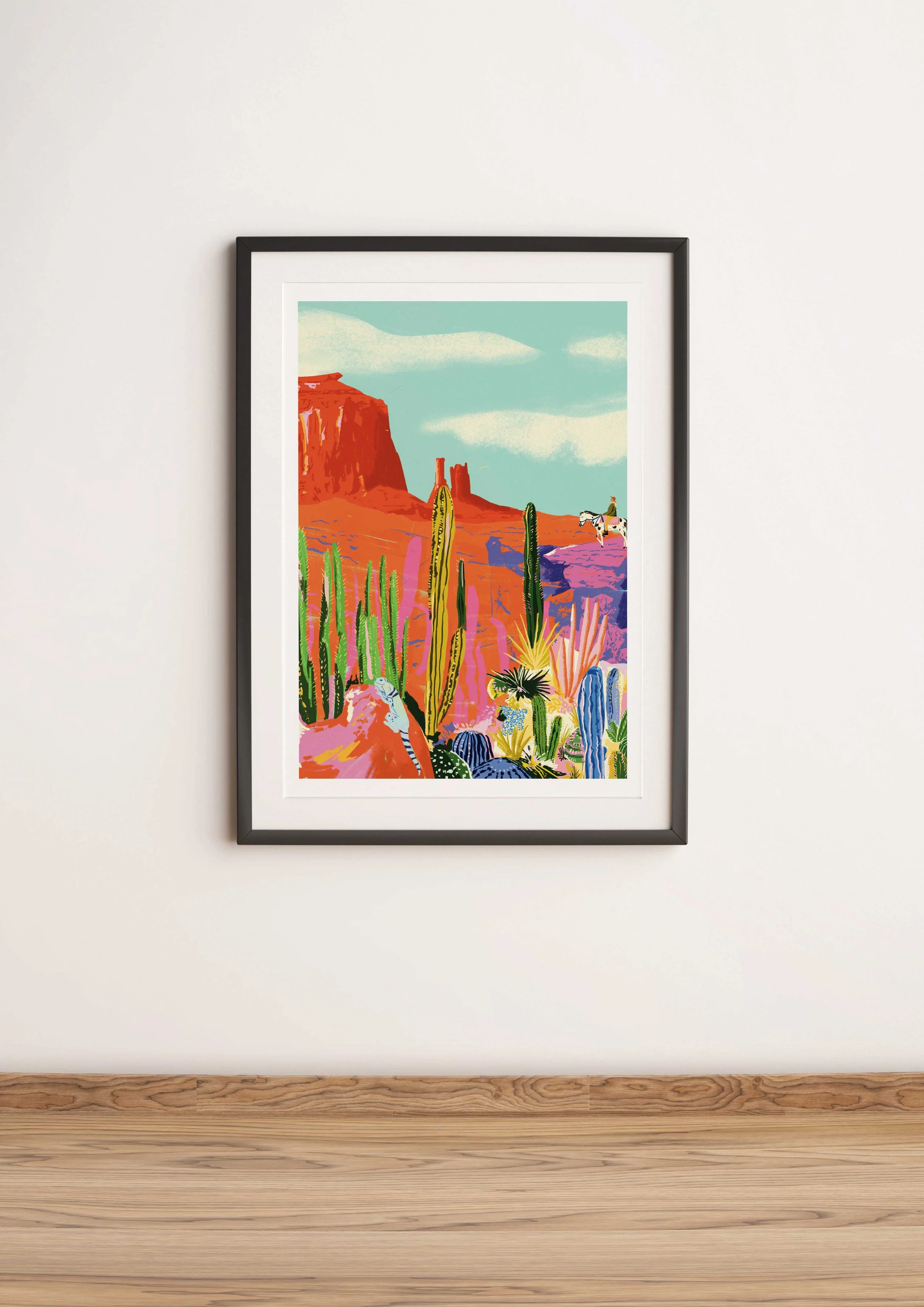 Cowyboy western print — Sophy Louise Illustration