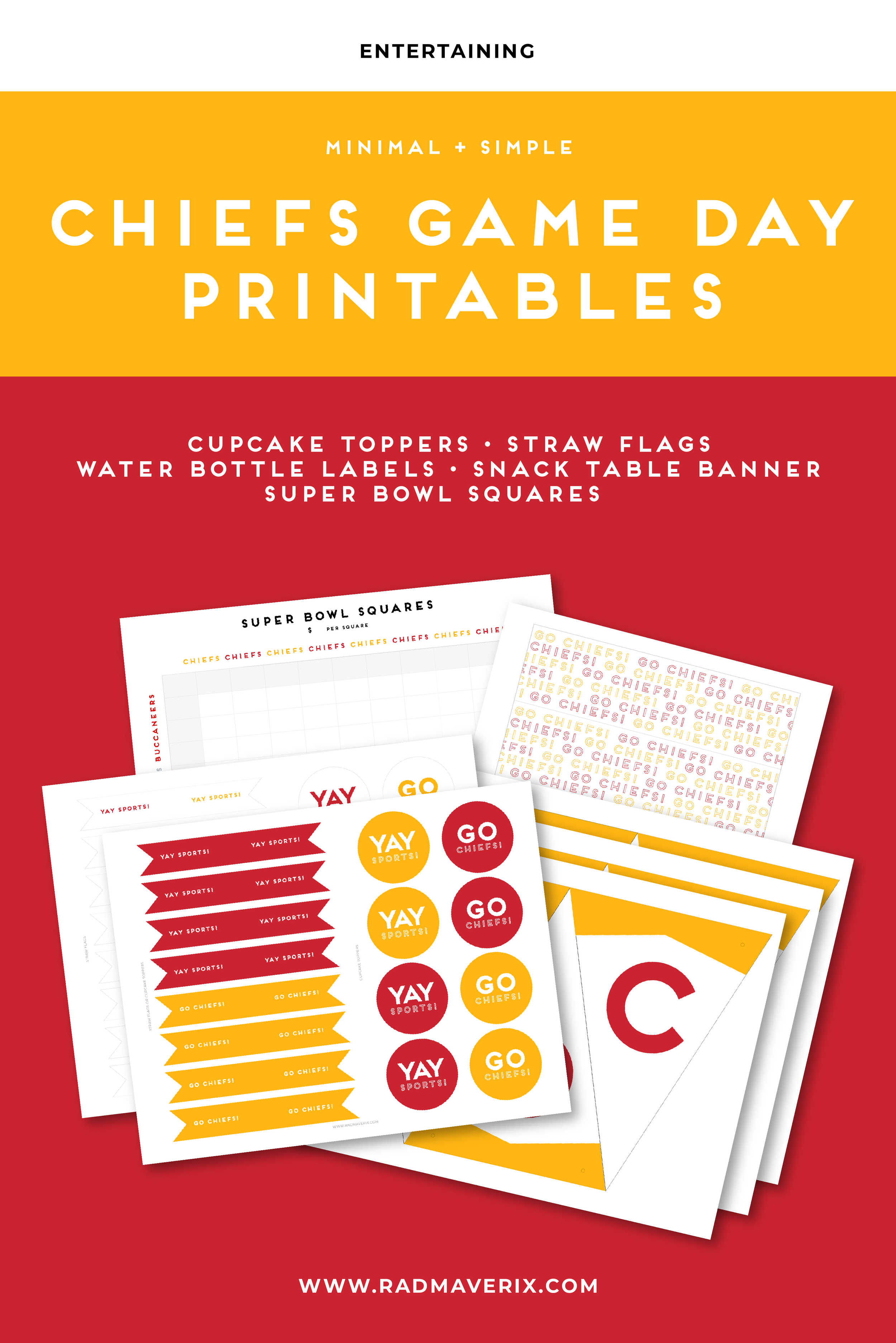 KC Chiefs Game Day Printables — Merrissa Hardy