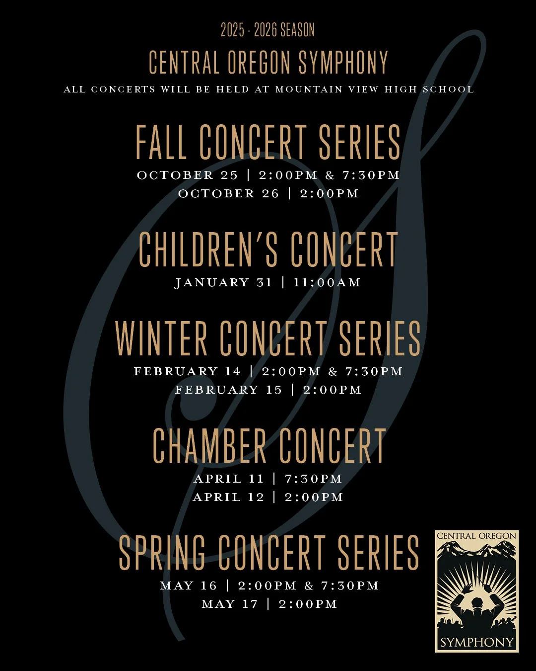 Symphony Concert Series Calendar — Central Oregon Symphony