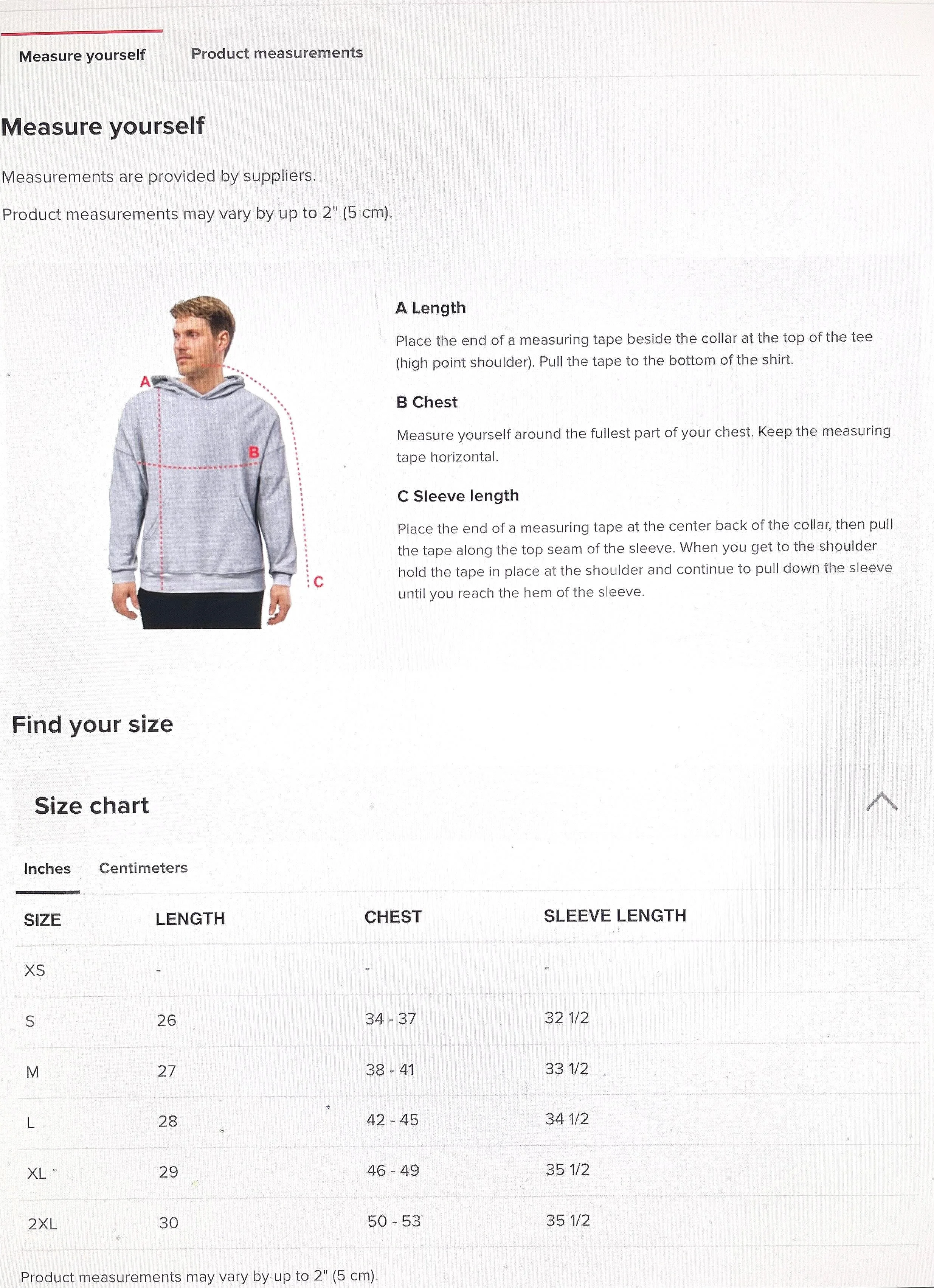 Size Guid Charts — Normaknowz