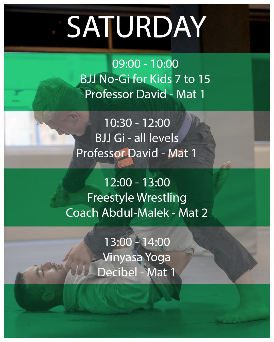 Jiu-Jitsu Weekly Timetable | Apex Jiu-Jitsu