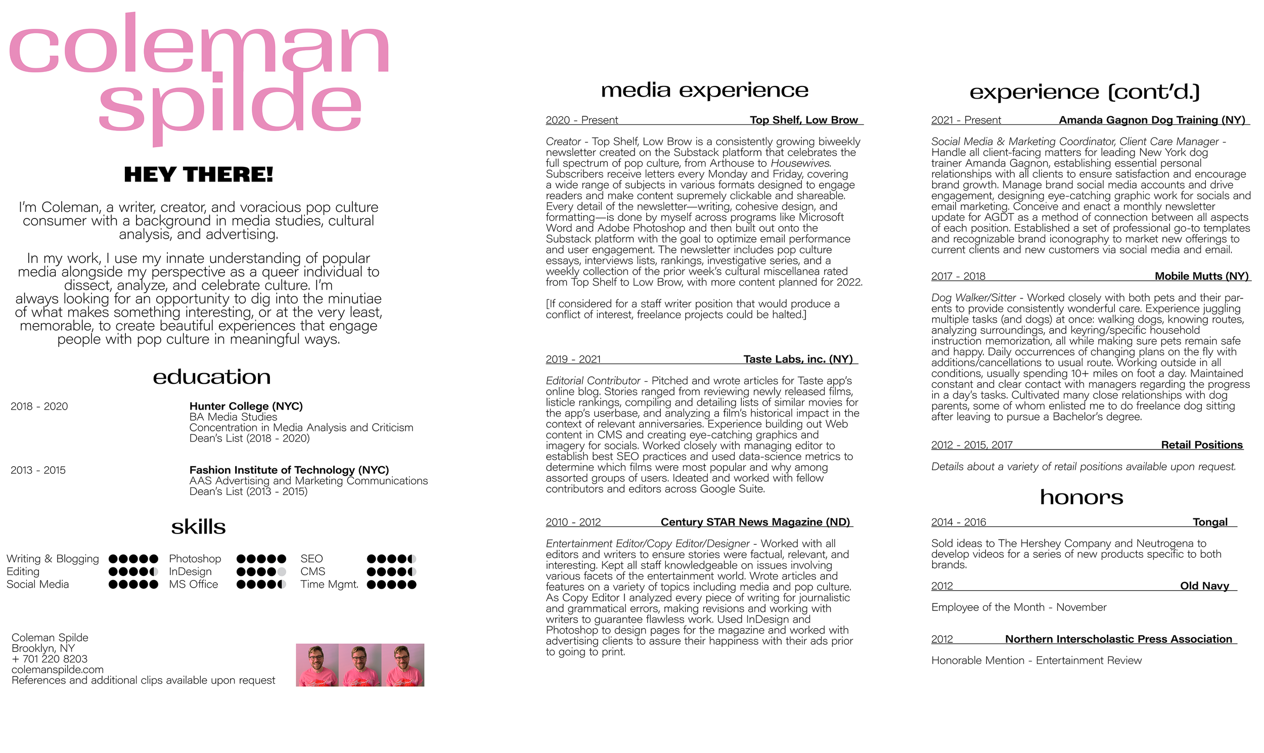 coleman spilde - resume — coleman spilde
