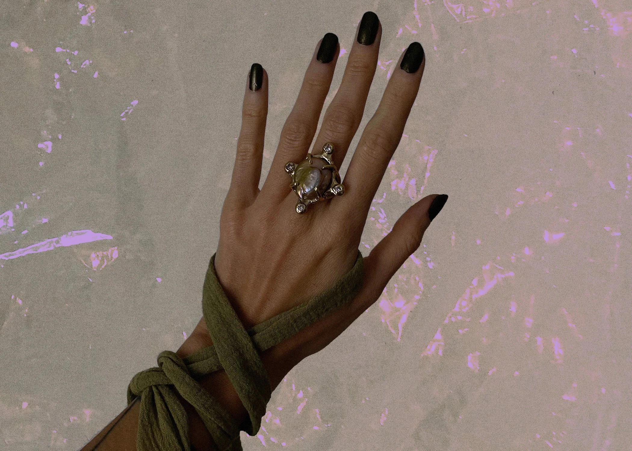HYPNOS PINKY RING — Plutonia Blue