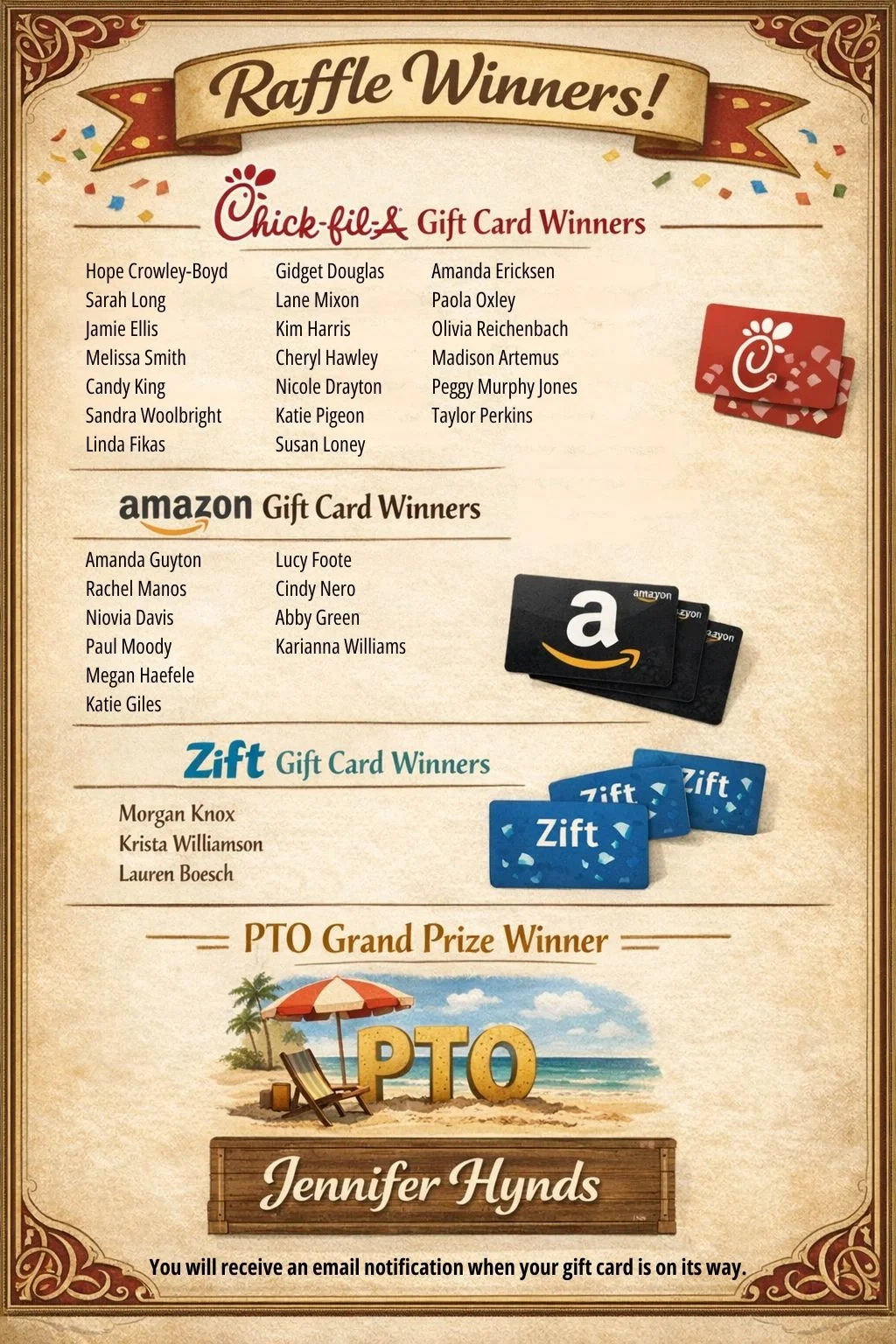 Raffle Winners — Better Me