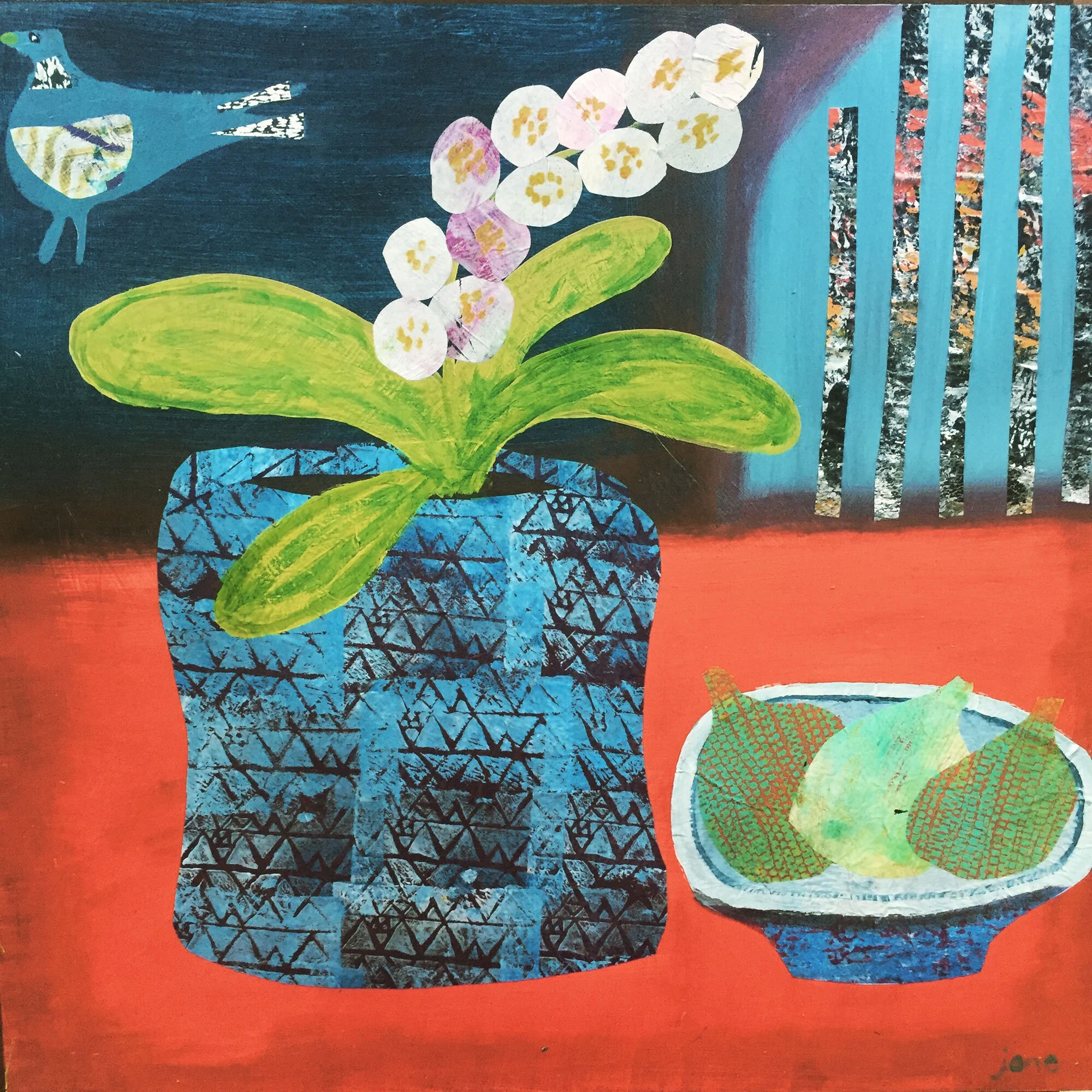 Still Life Collage with Bird — Jane Watson
