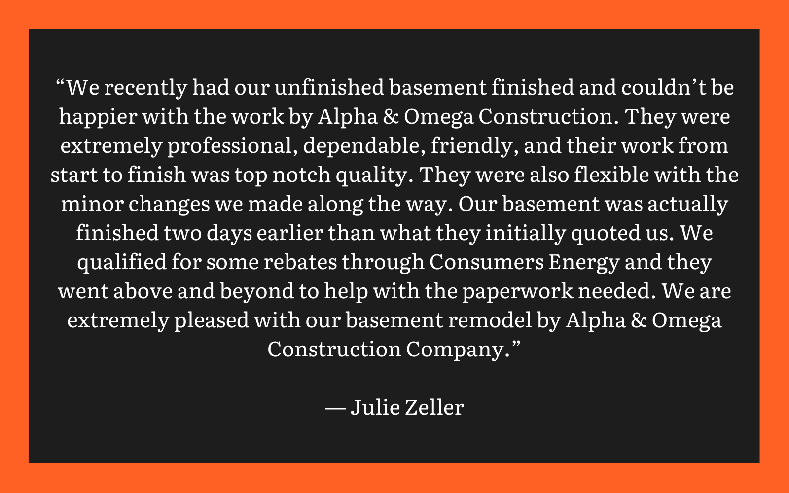 Reviews 1 — Alpha Omega Construction