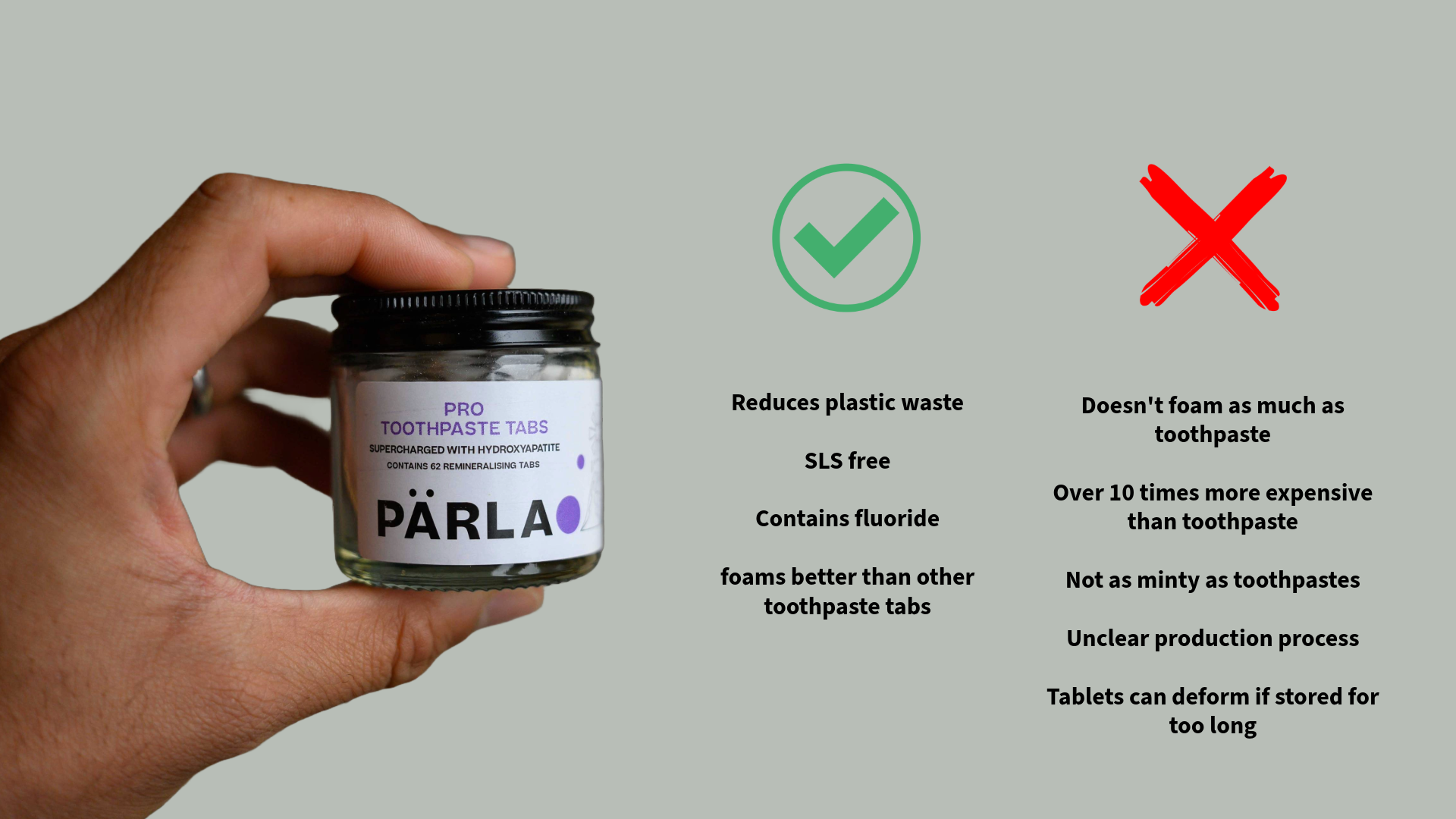 PÄRLA Toothpaste Tablets Reviewed By a Denitst — Nova Smiles