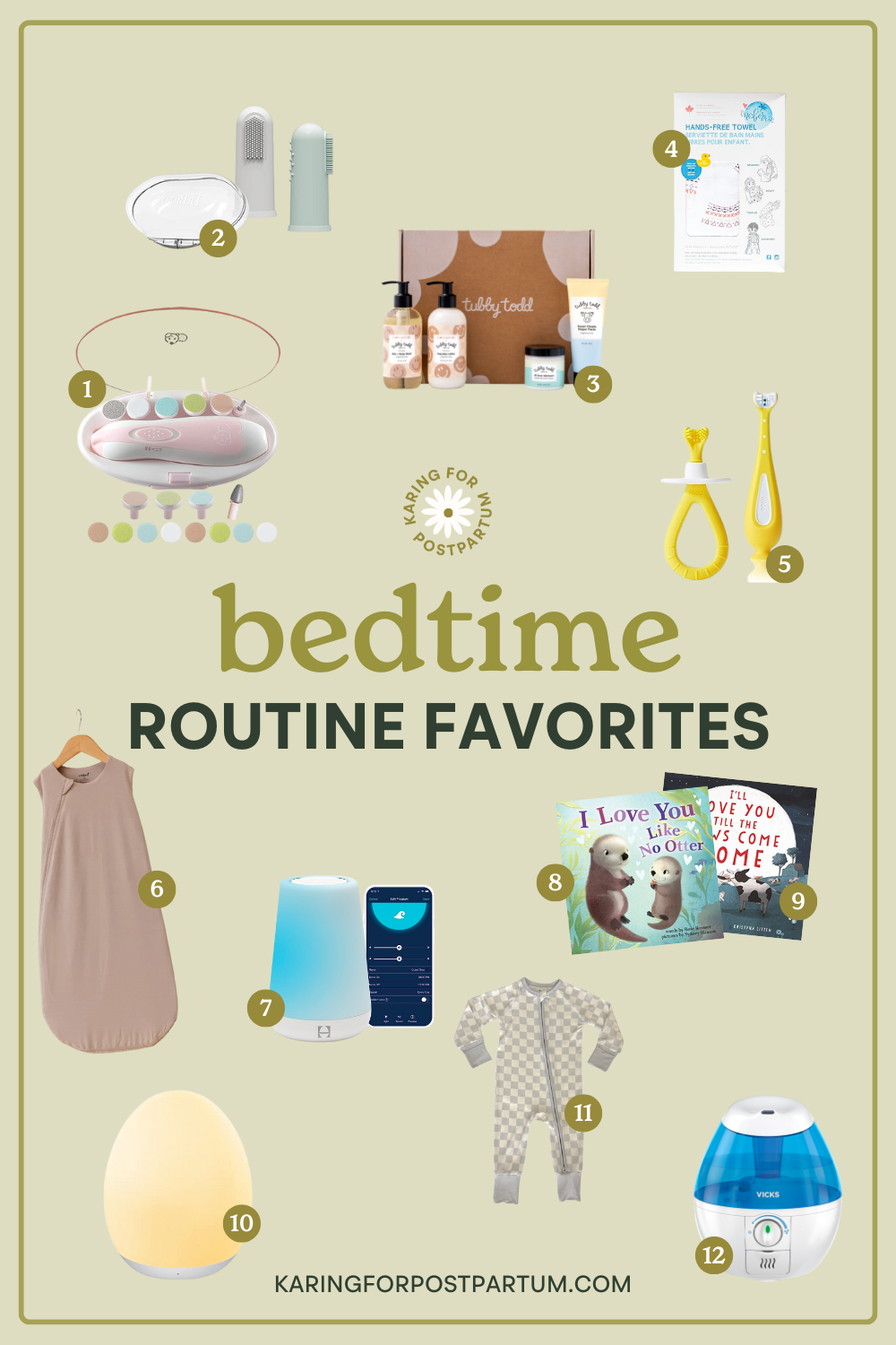 Baby Bedtime Routine Faves | Karing for Postpartum