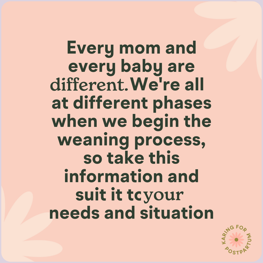 Weaning: A How To | Karing for Postpartum