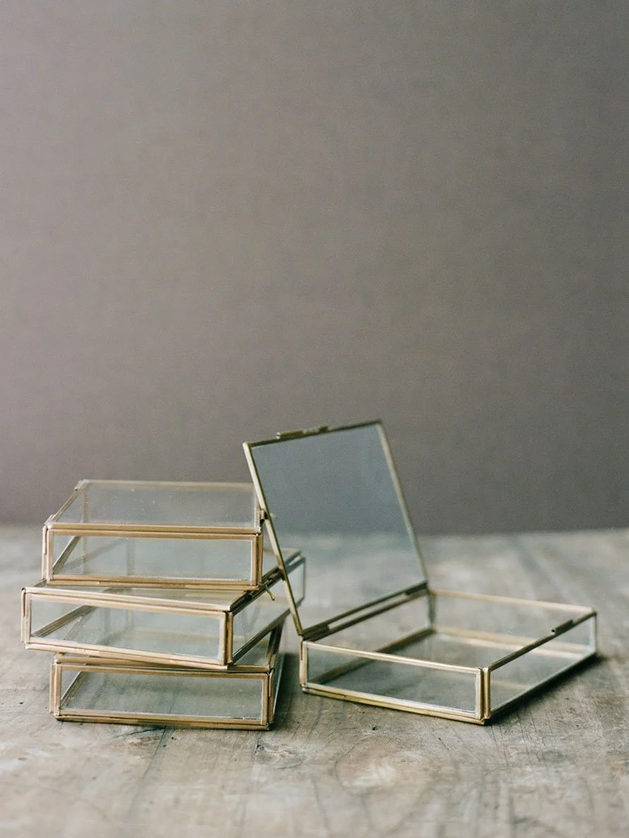 Brass and glass print boxes — Atkins Lab