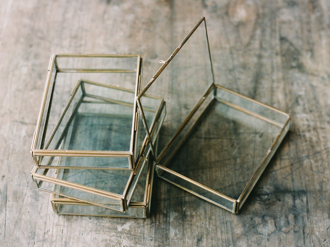 Brass and glass print boxes — Atkins Lab
