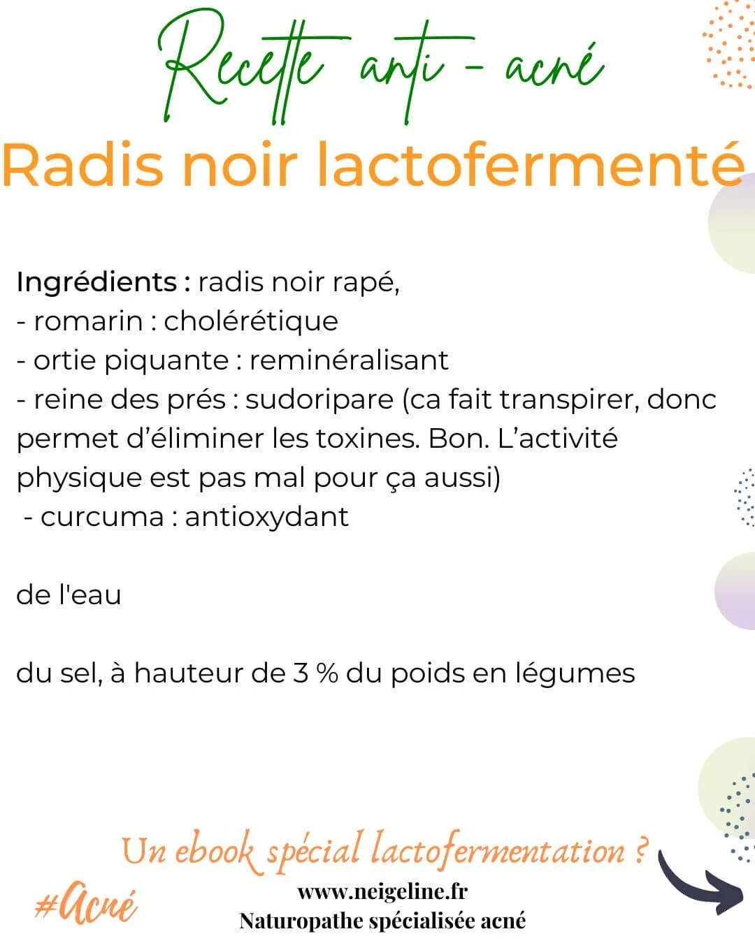Le radis noir et la lactofermentation contre l’acné — Massages ...