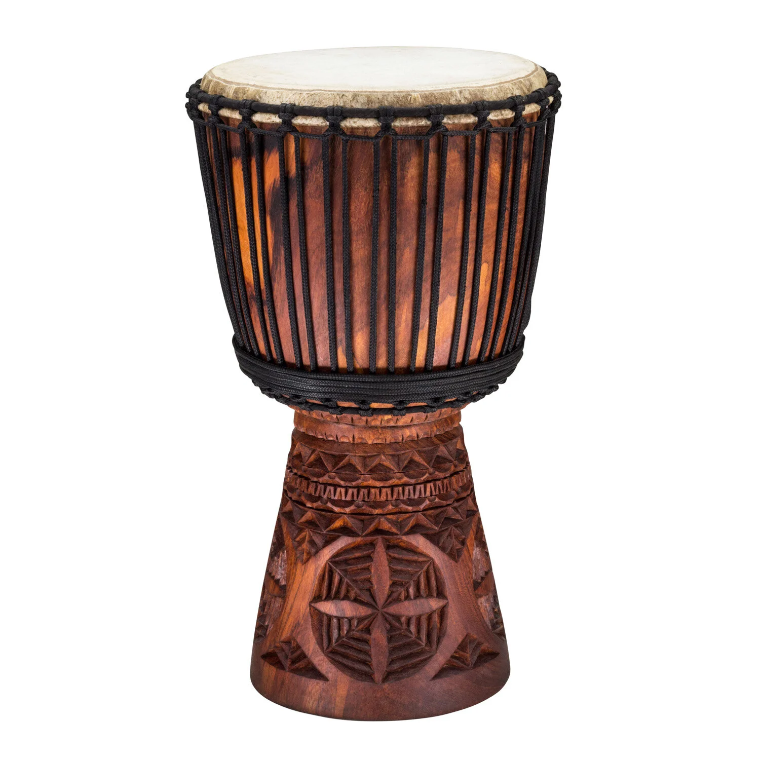 Professional djembe hand carved from Lenke Lenge Lengue wood — Wooden Roots