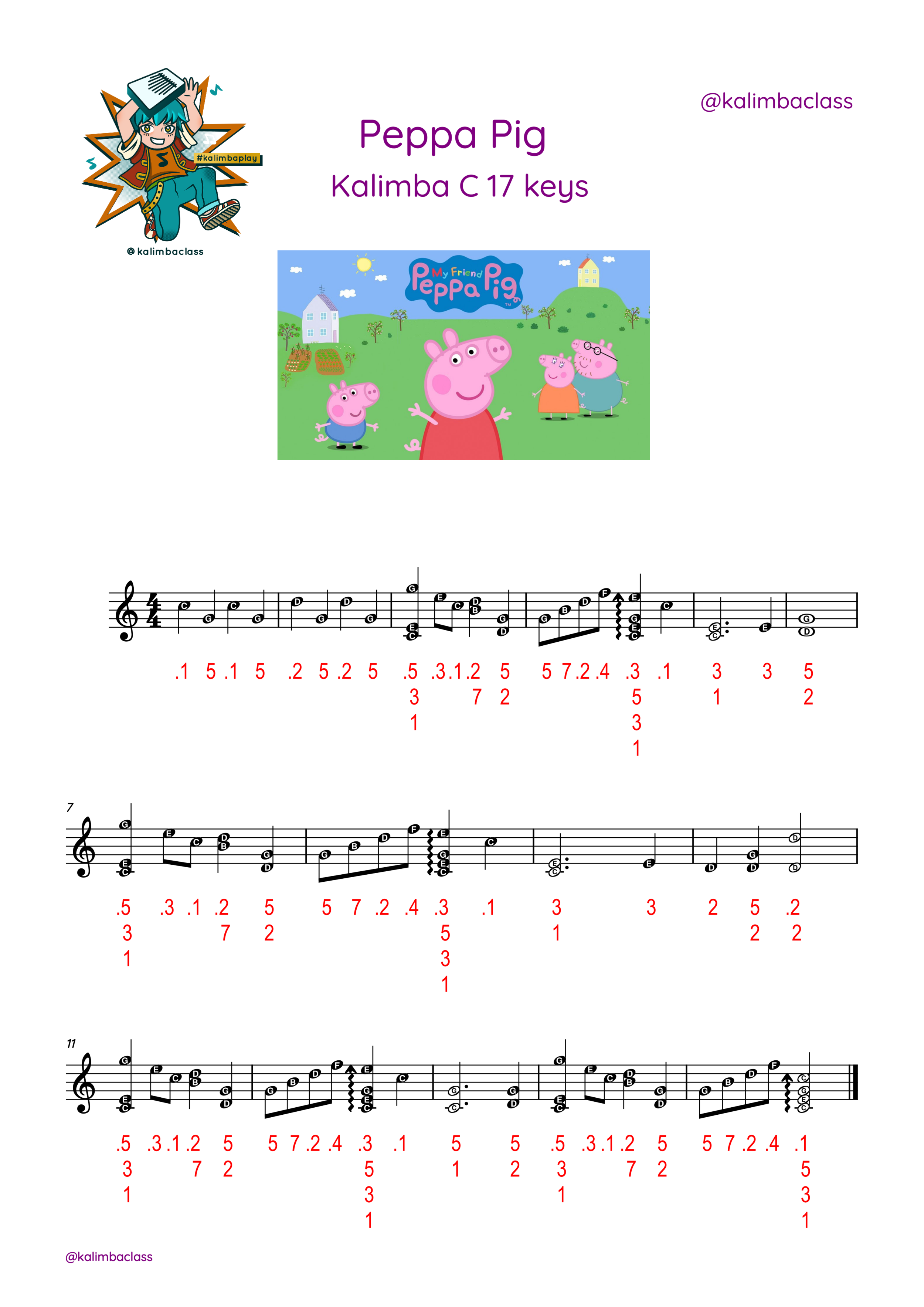 Partituras para Kalimba - Clases de Kalimba