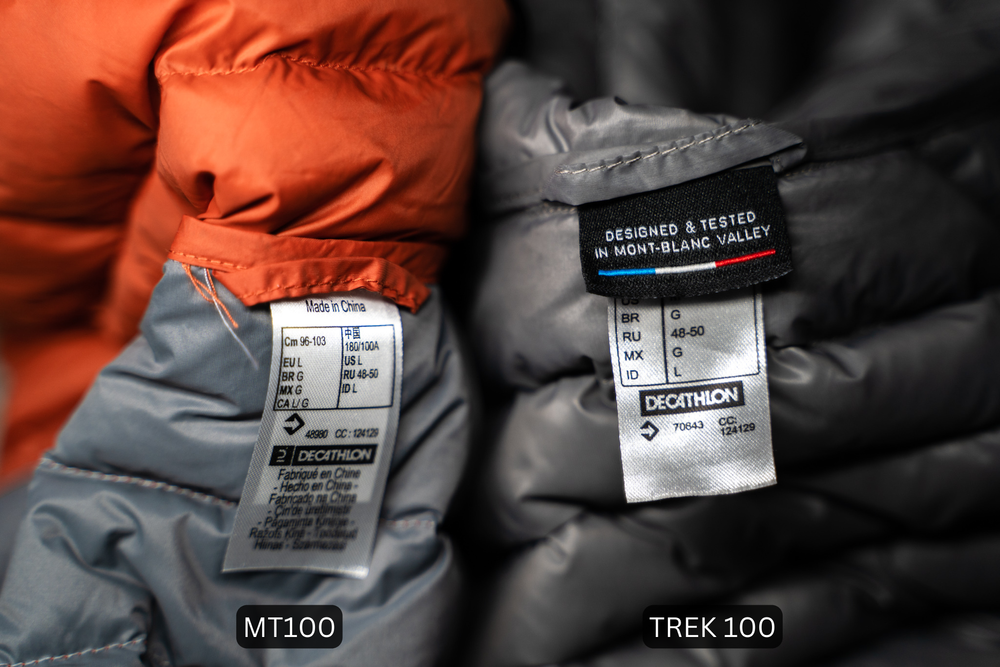 Decathlon Down Puffer Jackets - Forclaz MT100 vs. Forclaz Trek 100 ...