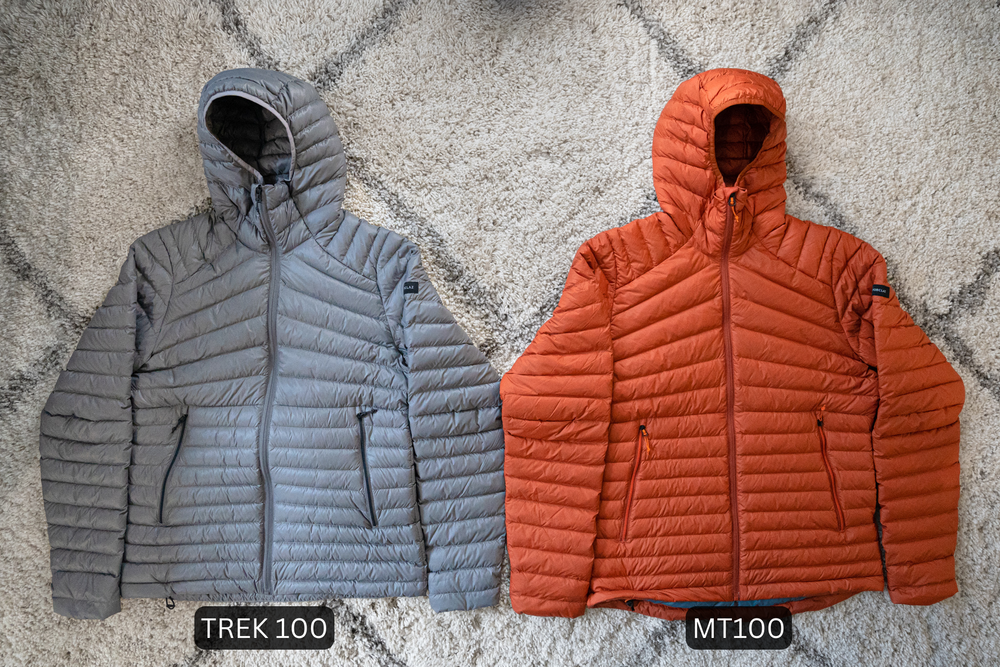 Decathlon Down Puffer Jackets - Forclaz MT100 vs. Forclaz Trek 100 ...