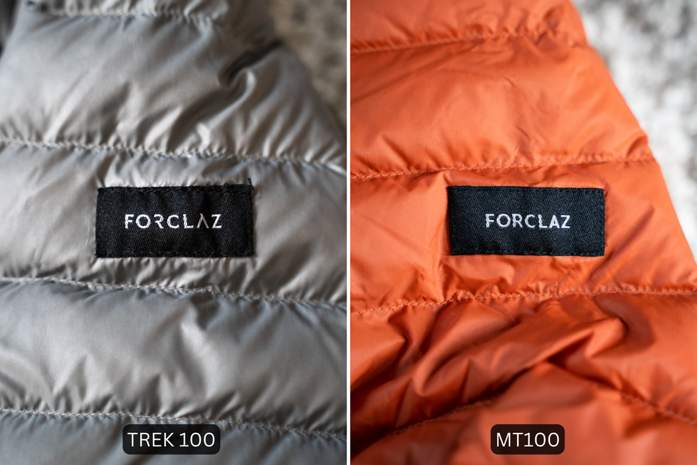 Decathlon Down Puffer Jackets - Forclaz MT100 vs. Forclaz Trek 100 ...
