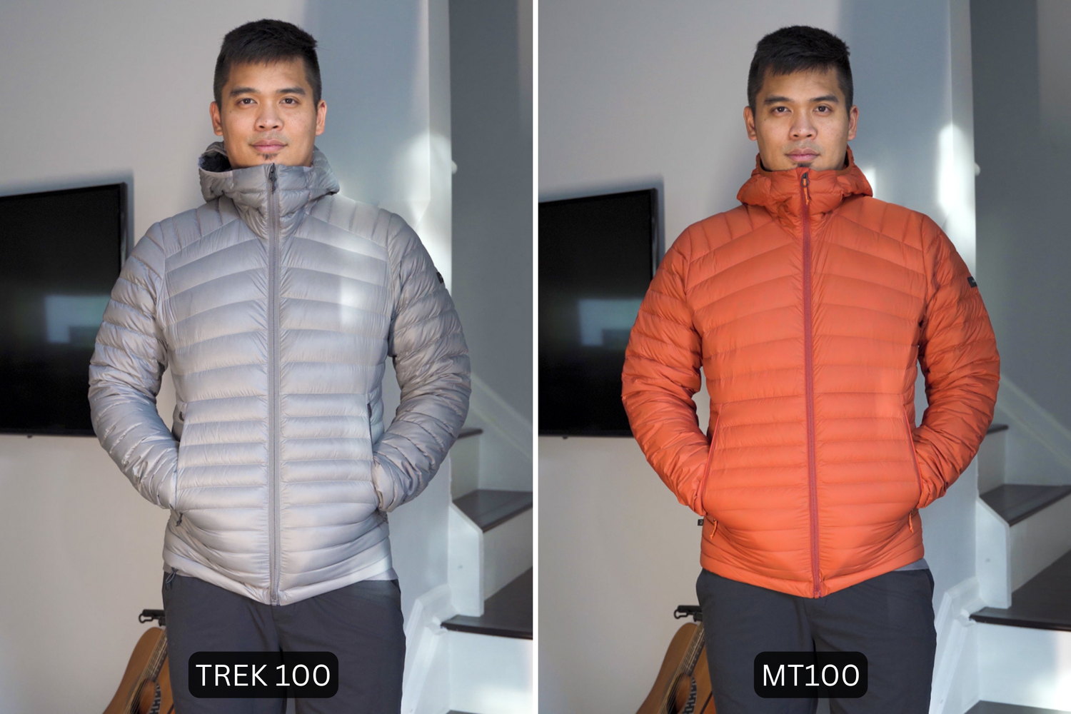 Decathlon Down Puffer Jackets - Forclaz MT100 vs. Forclaz Trek 100 ...