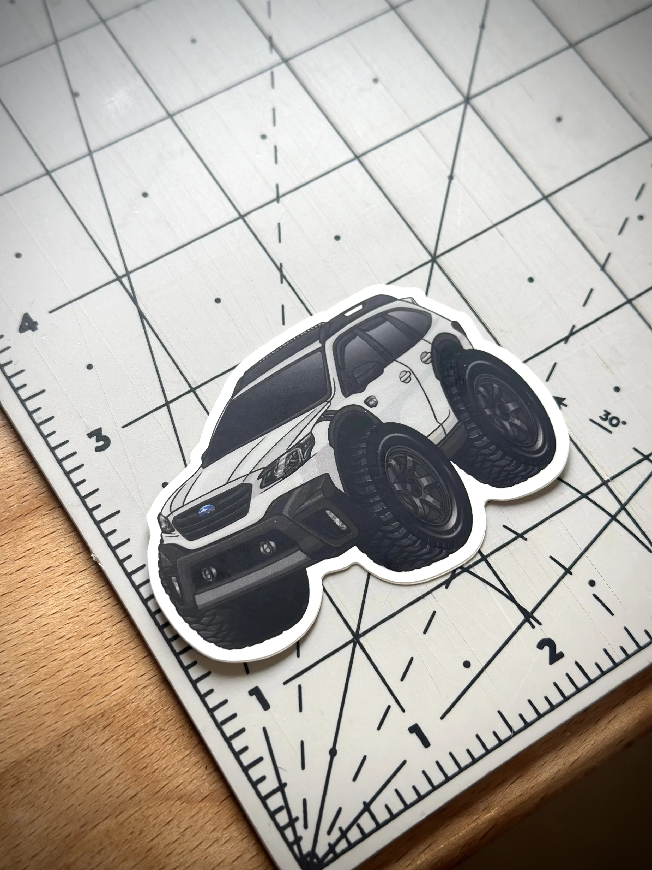 Overland Edition Subaru Cartoon Sticker — Accentrek Designs